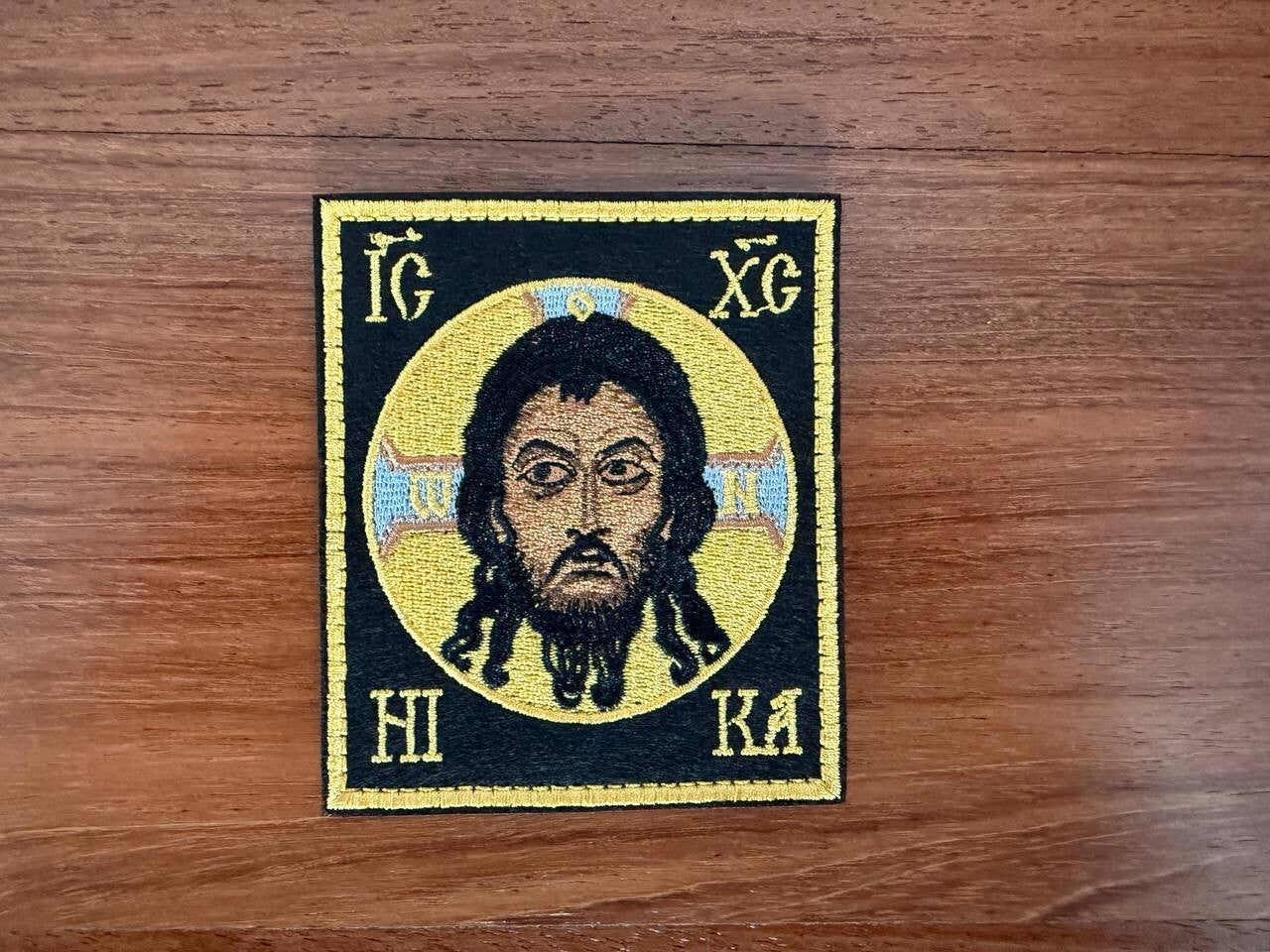 Orthodox Icon of Christ Russian Army Black Design - Military Patch ...