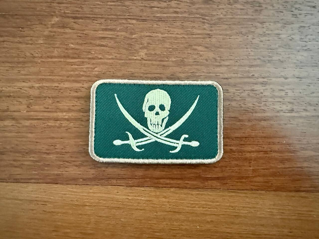 Russian Pirate Skull Patch - Green Background - Military Badge – Tanki ...